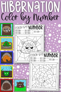 Hibernation Color By Number Printable Coloring Pages